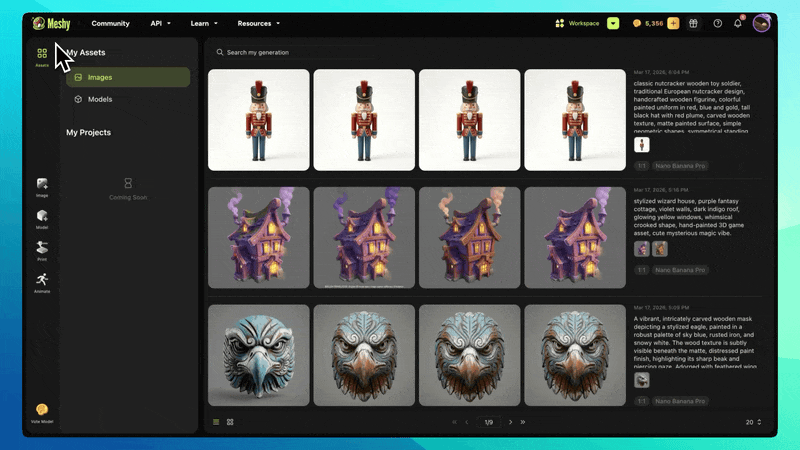 Meshy Workspace 3.0: Instant AI 3D Generation, Task-Oriented Workflows ...