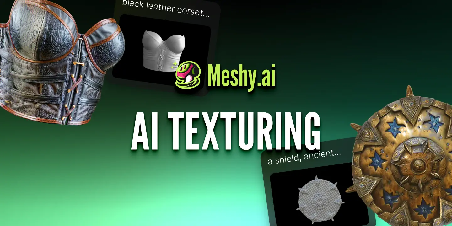 Generate Texture Maps from Text and Images Using AI - AI Texturing - Meshy