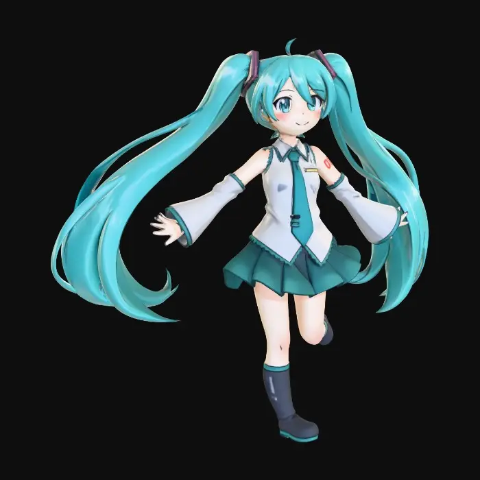 Free Miku 3D Models - Download Instantly | Meshy