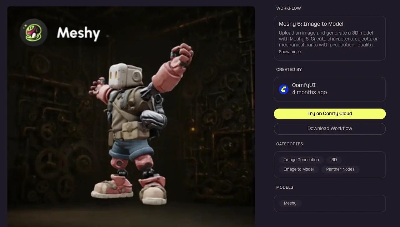 Meshy in ComfyUI: How to Use the Official Partner Node for AI 3D ...
