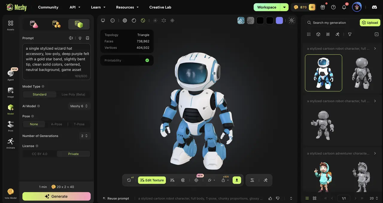 How to Make a 3D Roblox Avatar with AI - Blog - Meshy