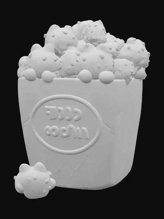 Free Popcorn 3D Models - Download Instantly | Meshy