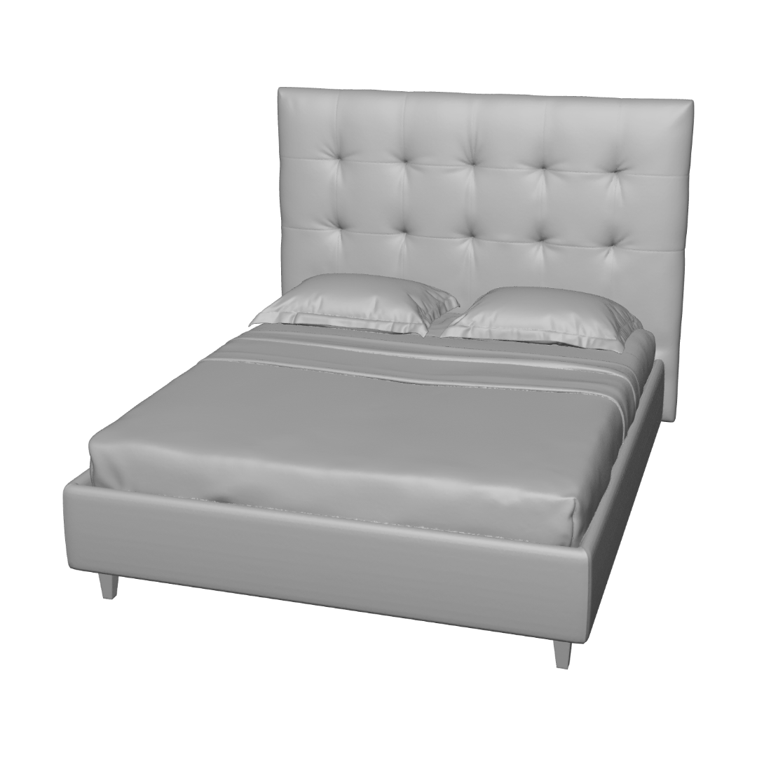 Blush Tufted Dream Bed 下载免费 3d 模型 Meshy